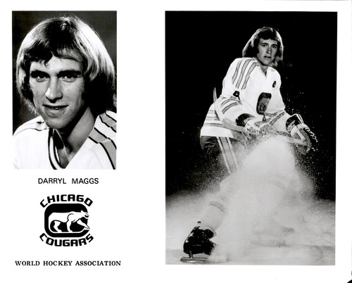 PF7 Original Photo DARRYL MAGGS 1973-75 CHICAGO COUGARS WHA ICE HOCKEY ...