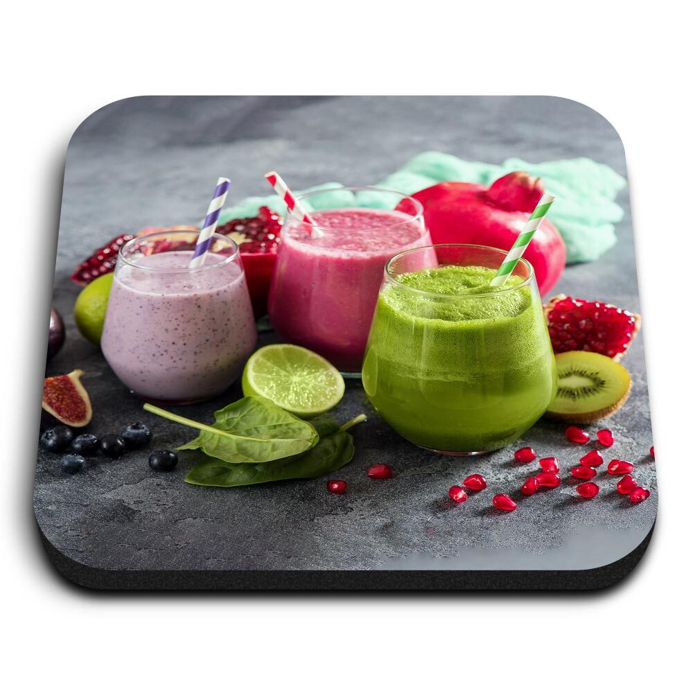 1x Square Fridge MDF Magnet Smoothie Detox Healthy Fruit Smoothy #52062 ...
