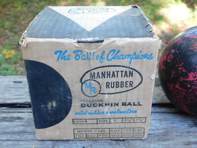 VIntage Manhattan RUbber Duck Pin Bowling Ball BOX Only | eBay
