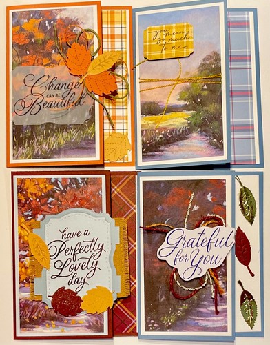4 Designs Stampin Up! Grateful for You, Lovely, Change Nature Greeting ...