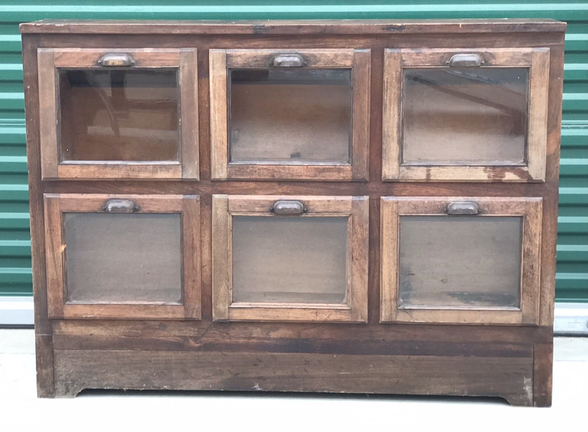 Antique Oak Seed Bin