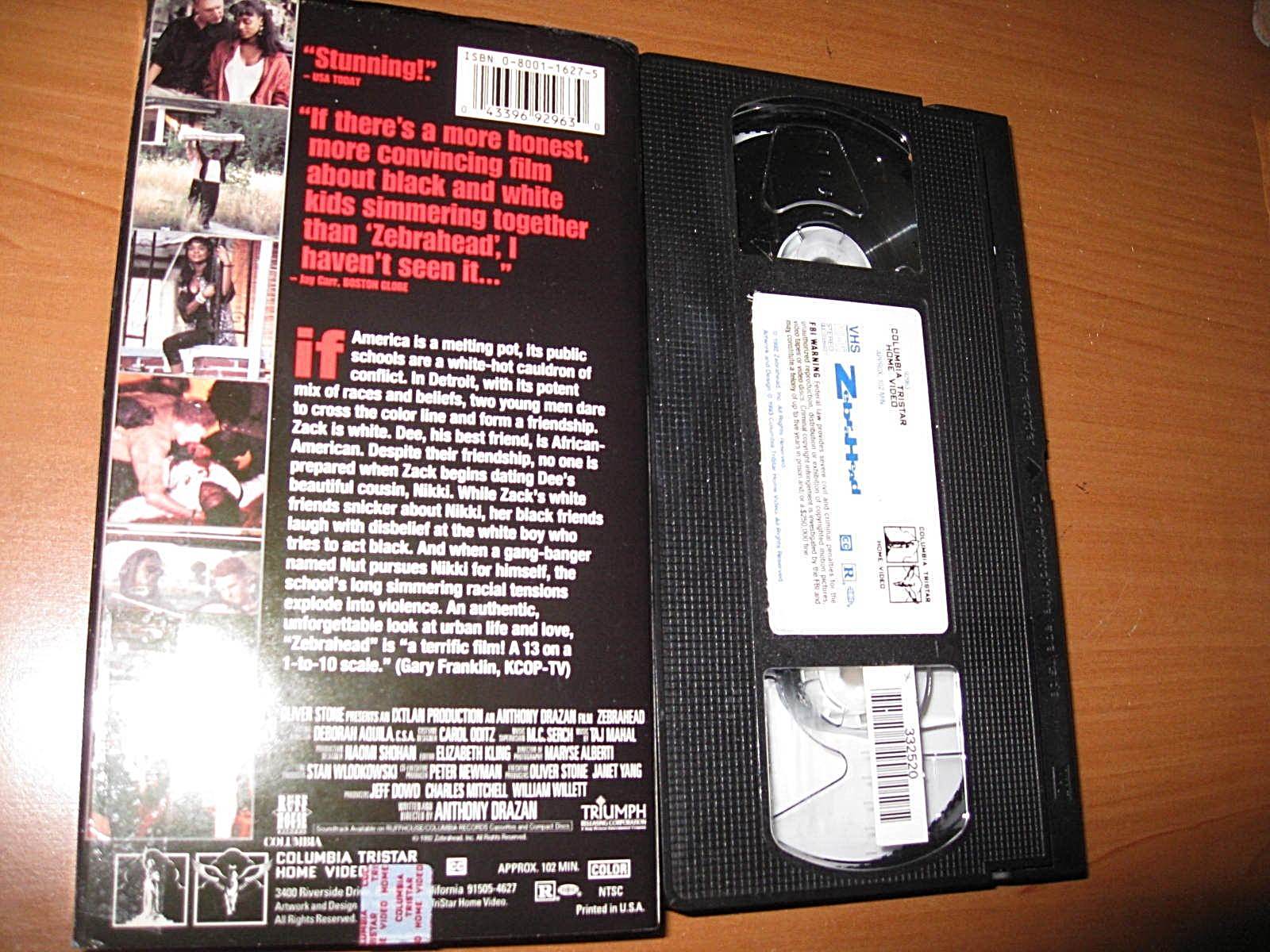 ZEBRAHEAD 1992 OOP VHS OLIVER STONE'S MICHAEL RAPAPORT, DESHONN CASTLE ...