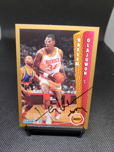 1992-93 Fleer Basketball - Hakeem Olajuwon Auto #84 Houston Rockets DVS ...