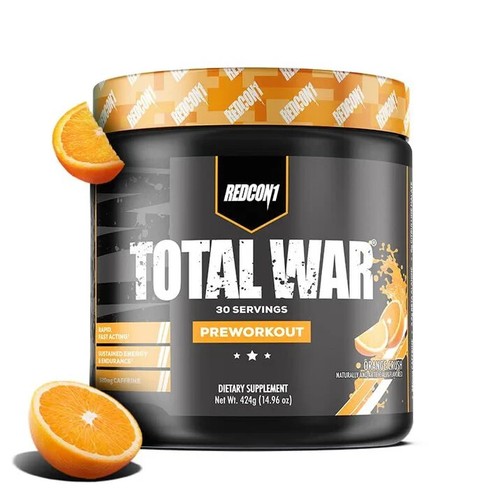 Redcon1 Total War Preworkout 30 Serving Powder Redcon Orange Crush ...