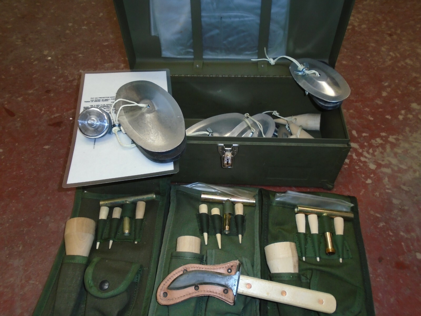 Military Collapsible Tank Repair Kit Army MIL-R-52255 NSN: 8110-00-856 ...