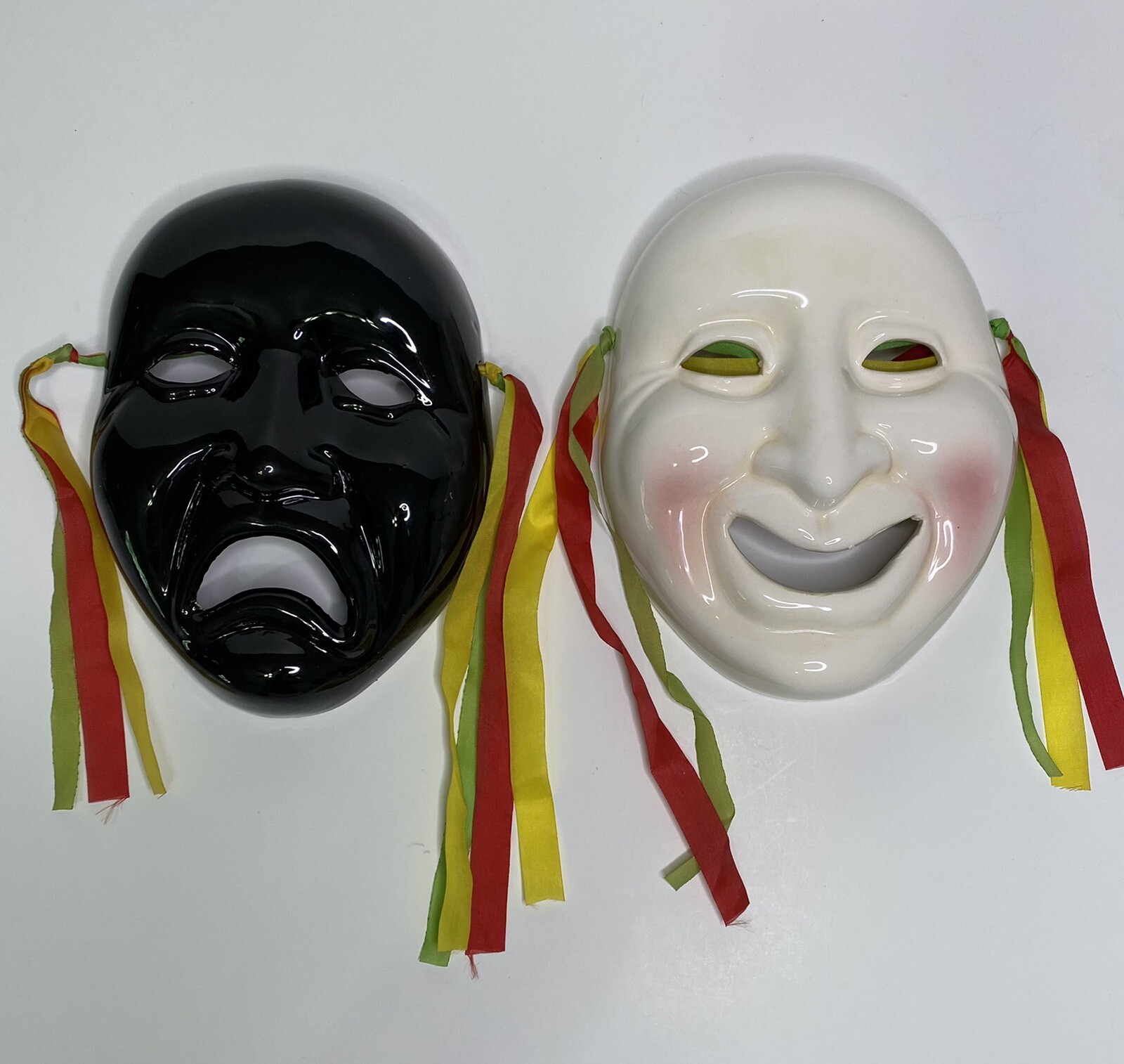 Drama Masks Happy And Sad Black And White