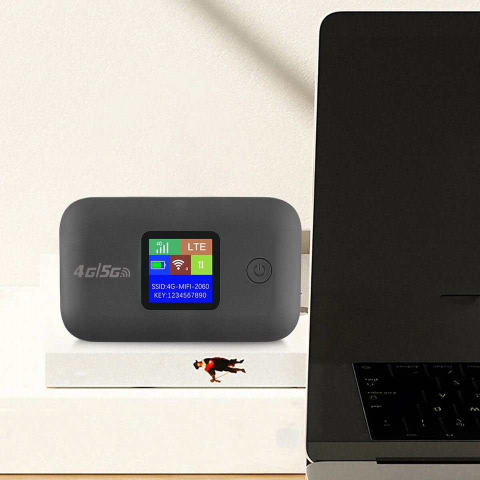 Portable 4G/5G LTE Wireless WiFi Router Mobile Broadband MIFI LCD ...