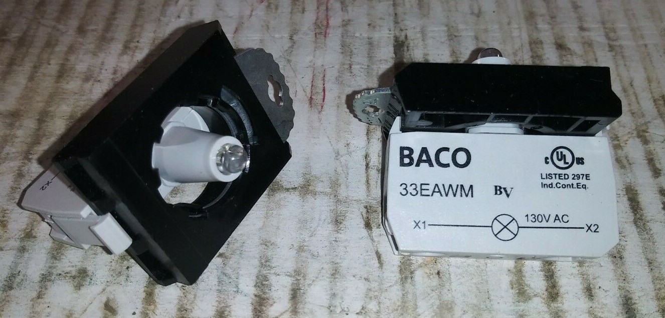 2 NEW BACO 33EAWM LED PILOT LAMPS 130VAC NNB ***MAKE OFFER*** | eBay