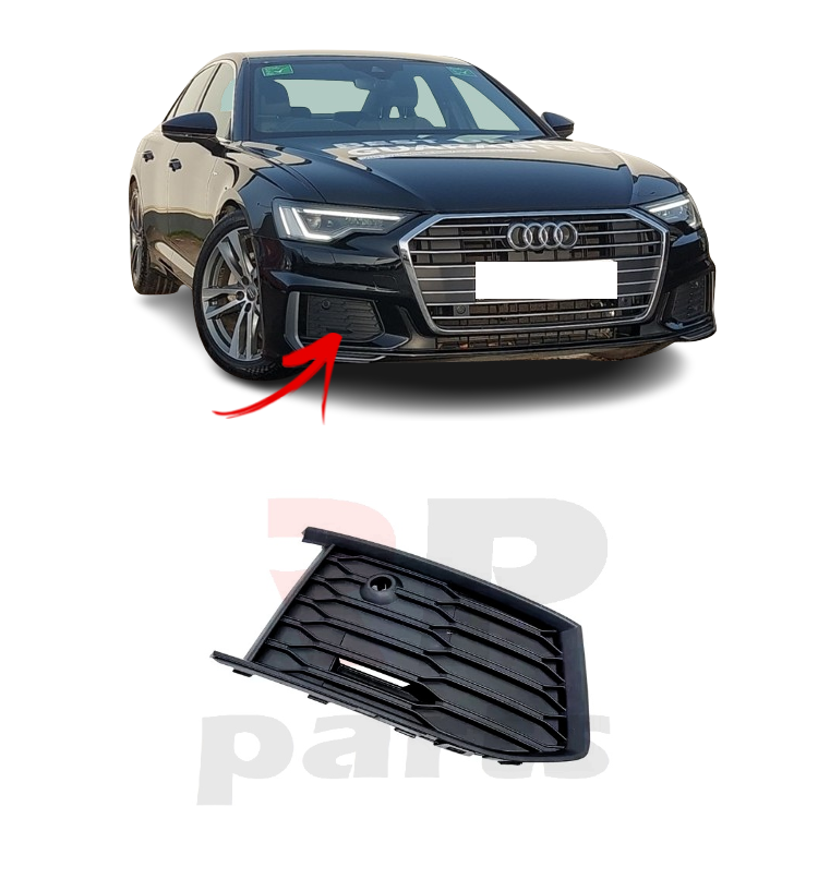 FOR AUDI A6 C8 S-LINE 18- NEW FRONT BUMPER SIDE GRILLE BLACK RIGHT O/S ...