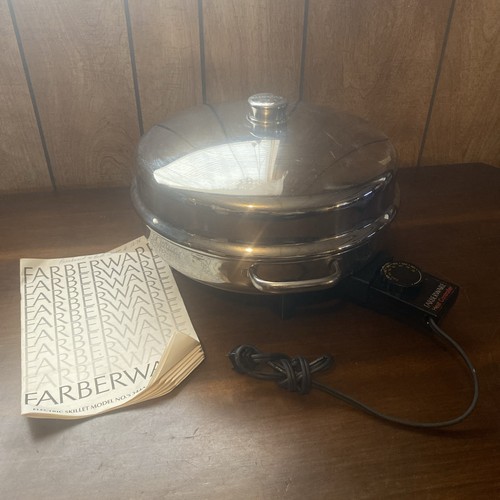 Farberware 12" Electric Stainless Skillet Made in USA Model 344A Tested ...