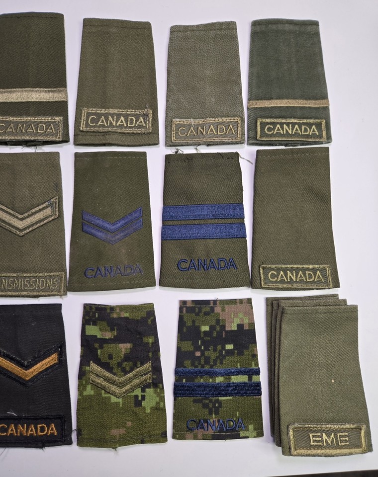 🔥Lot 21 Military Epaulettes Canada 🇨🇦 Vintage Army Rank Insignia ...