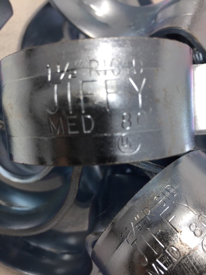 [Lot of 35] Jiffy Clip zinc plated MED80 1-hole strap; 1-1/2" rigid/IMC ...