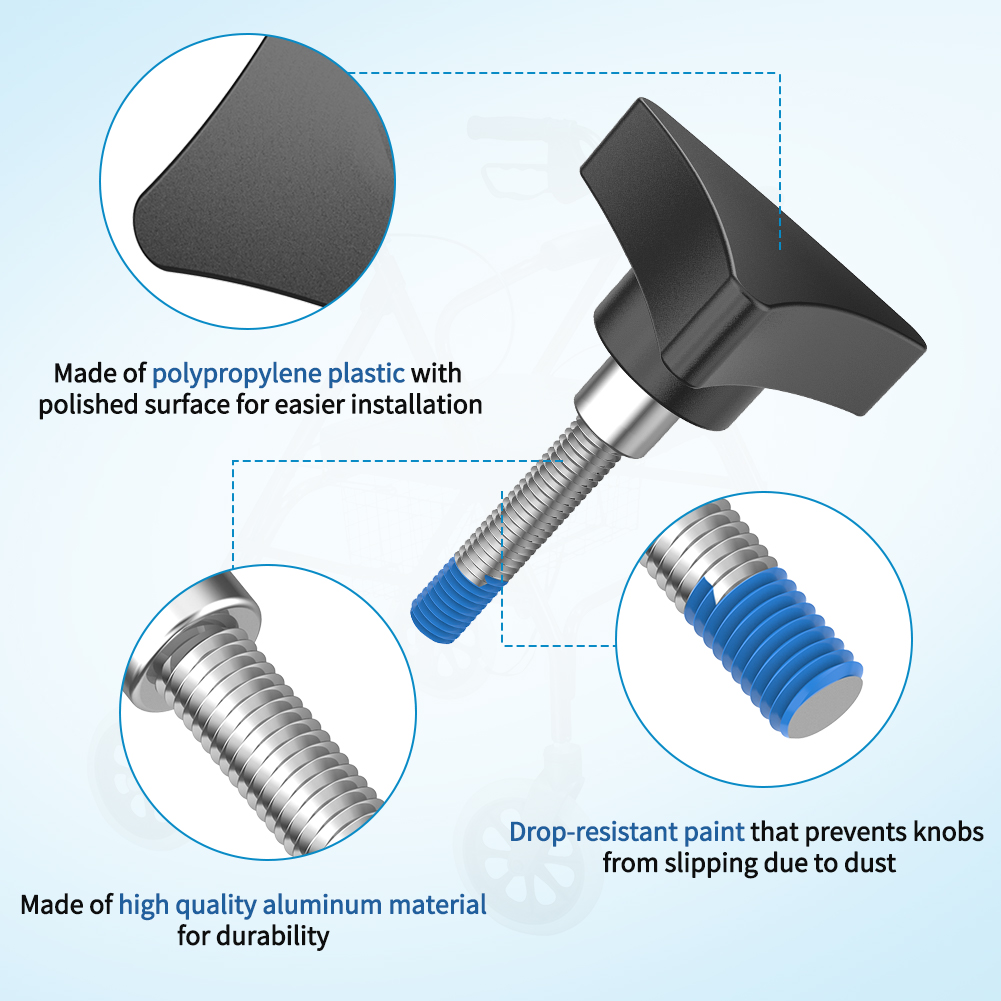 For Rolling Walker Rollator Knobs for Wheel Assembly 2PACK Knob Repair Kit Black | eBay