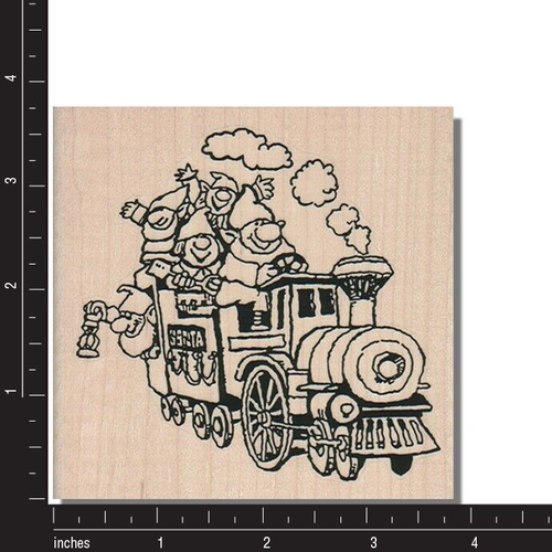 Rubber Stamp, CHRISTMAS ELF TRAIN, Elves, Christmas Stamp, Santa ...