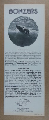 1977 Bing Bonzer Surfboards vintage print Ad | eBay