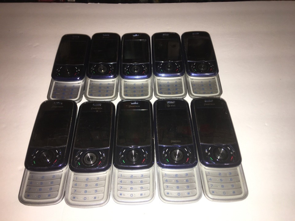 Lot of 10 Pantech Matrix C740 - Blue (AT&T) Cellular Phone phone only ...