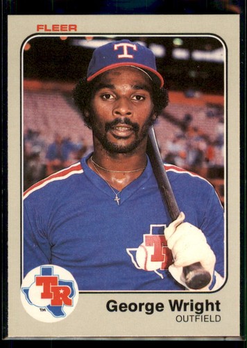 1983 Fleer George Wright RC #583 Texas Rangers | eBay