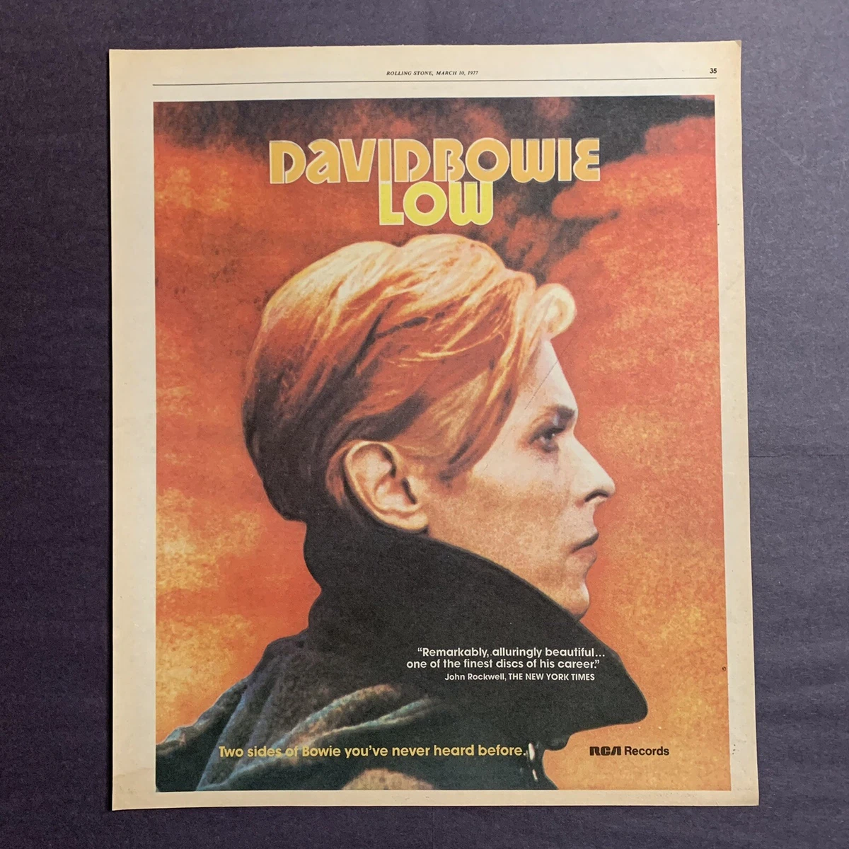David Bowie Low Poster