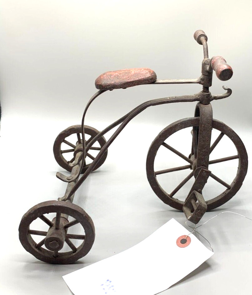 Vintage Antique Metal Tricycle