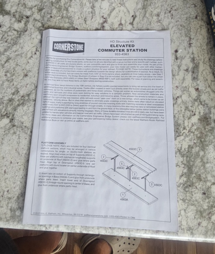 Walthers Cornerstone HO Scale Building/Structure Kit Elevated Commuter ...