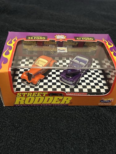 1998 HOT WHEELS COLLECTIBLE, STREET RODDER, '47 FORD, '34 FORD, 2 CAR ...