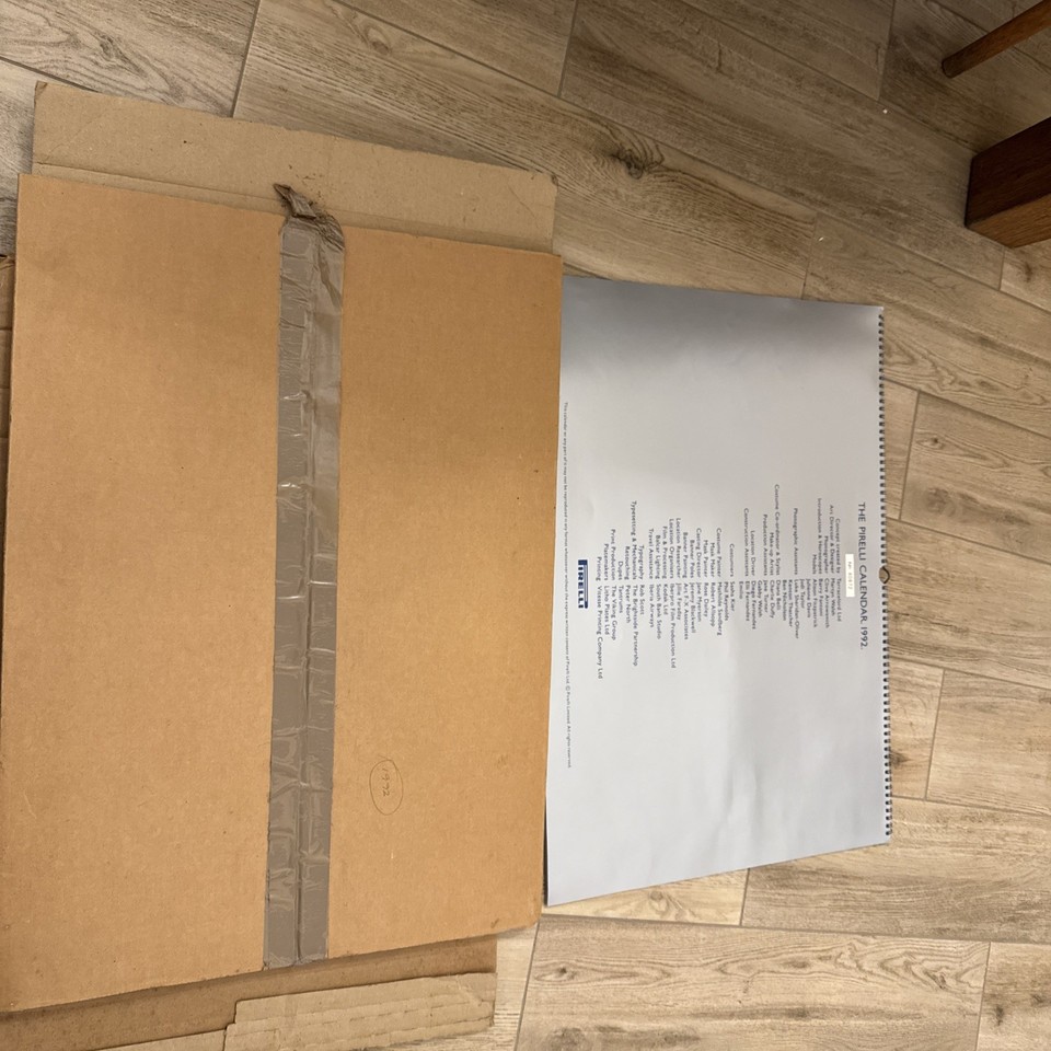 Pirelli calendar 1992 Original box . Man cave decoration | eBay UK