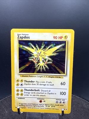 Pokémon TCG Zapdos Base Set 16/102 Holo Unlimited Holo Rare | eBay