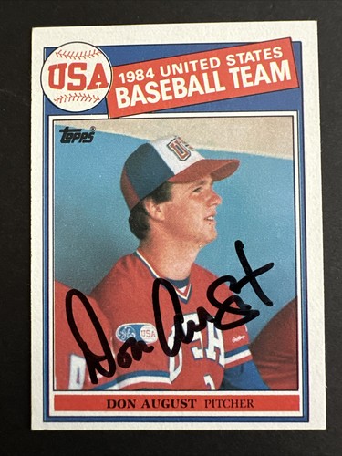 1985 Topps Don August #392 RC Autograph TTM Team USA | eBay