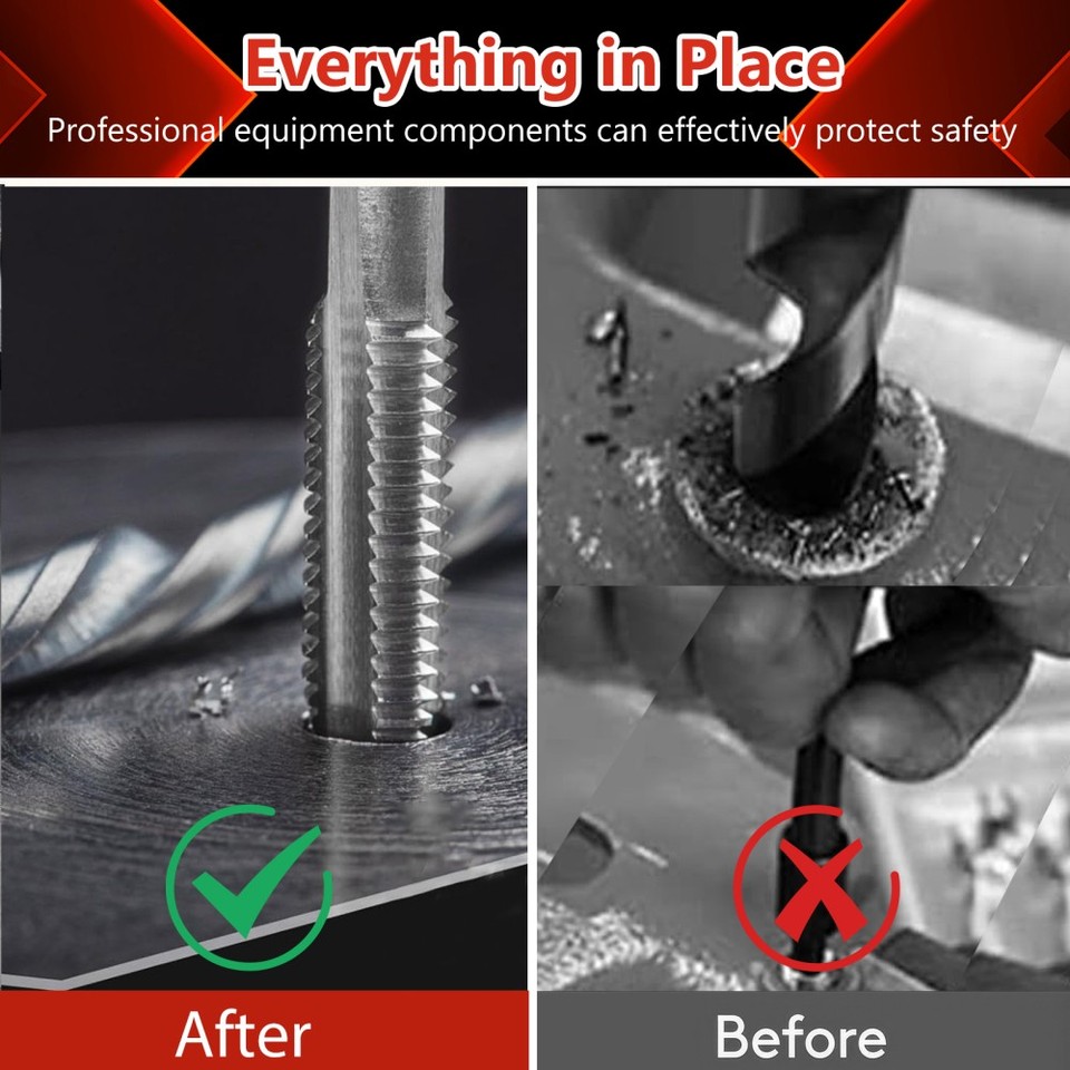 131Pc Thread Repair Kit HSS Drill Helicoil Metric Set Heli Coil Tap ...