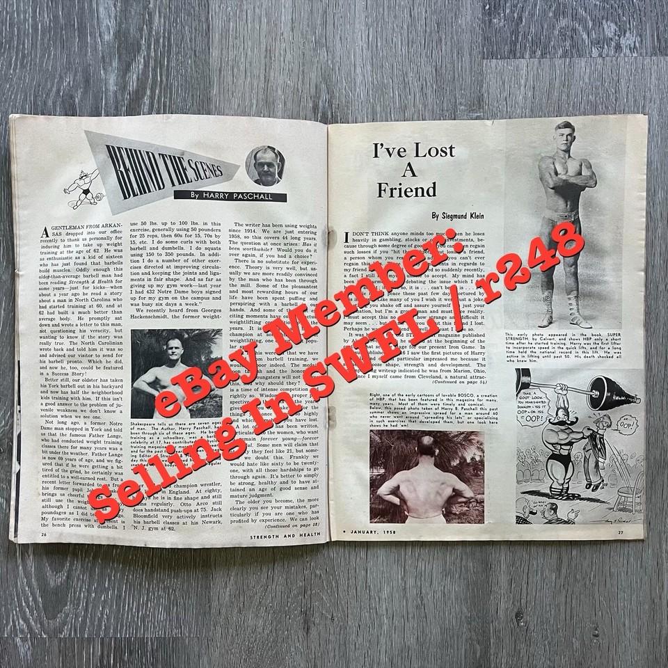 STRENGTH & HEALTH Magazine LOU DEGNI + ART OF WEIGHTLIFTING FEB 1958 ...