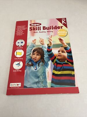 Brand New-2 books-Super Skill Builder Workbook, Pre-K, Math, Reading ...