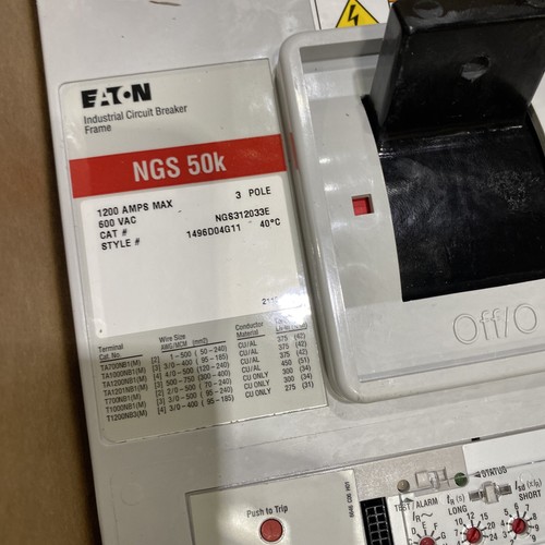 NGS312033E EATON 3 POLE 1200A 50KA 600VAC NEW | eBay