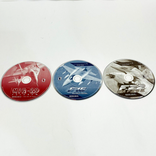 MiG-29 Fulcrum, F-16 Multirole Fighter and F22 Raptor PC CD-ROM Video ...