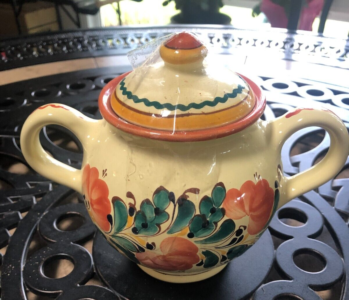 Hungarian Kinga Szabo Sugar or Tea Bowl with Lid Handmade Signed 6.5 ...