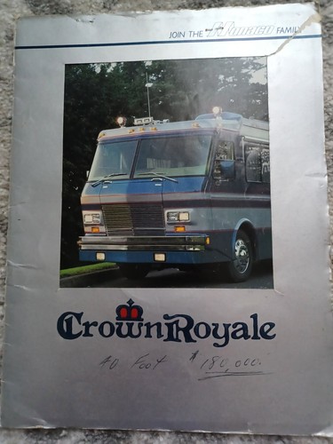 Monaco Crown Royale RV Sales Brochure 1986 Diesel Motorhome ...