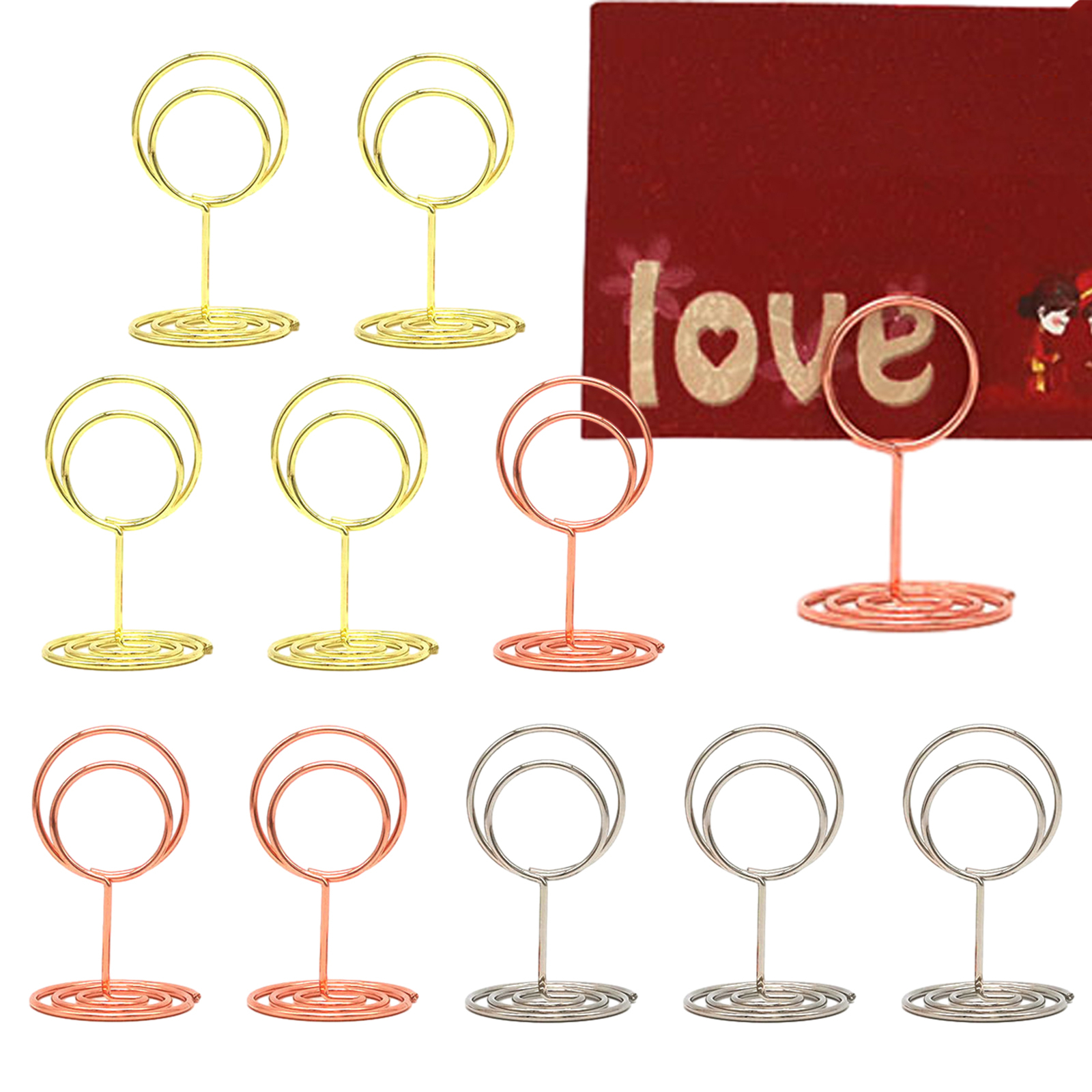 10pcs Place Card Clip Table Number Holder Menu Restaurant Metal Wedding ...