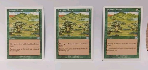 LOT OF 3 - SUMMER BLOOM, STARTER 1999 NM , RARE MAGIC: THE GATHERING ...