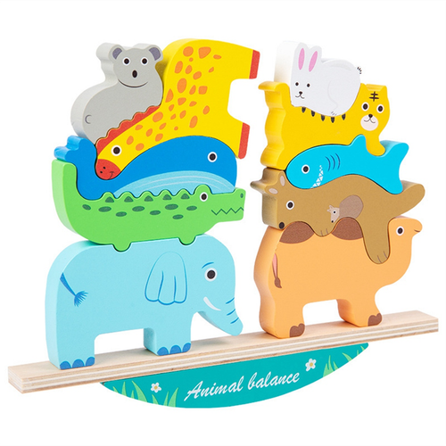 3X(Boys Girls Wooden Animal Blocks Stacking Toy Kids Birthday for Girl ...