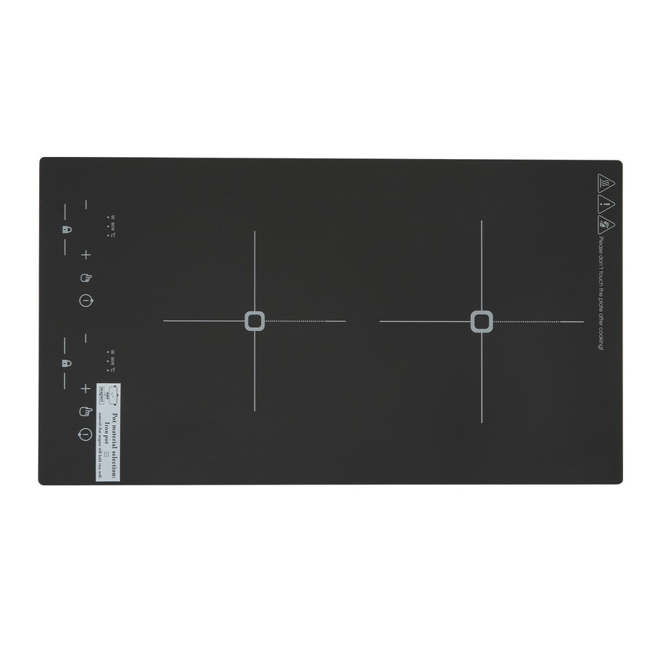 Black Rectangular Double Induction Cooktop Electric Cooktop Induction ...