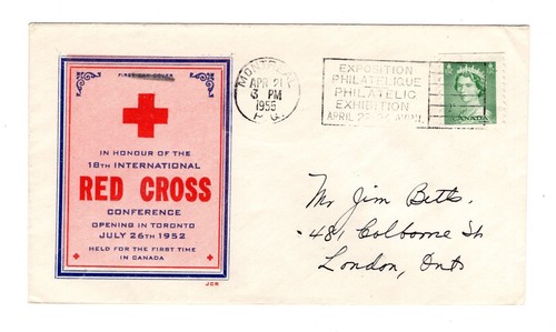 Canada QC Quebec - Montreal 1955 Philatelic Exhibition - Rosenbaum Red ...