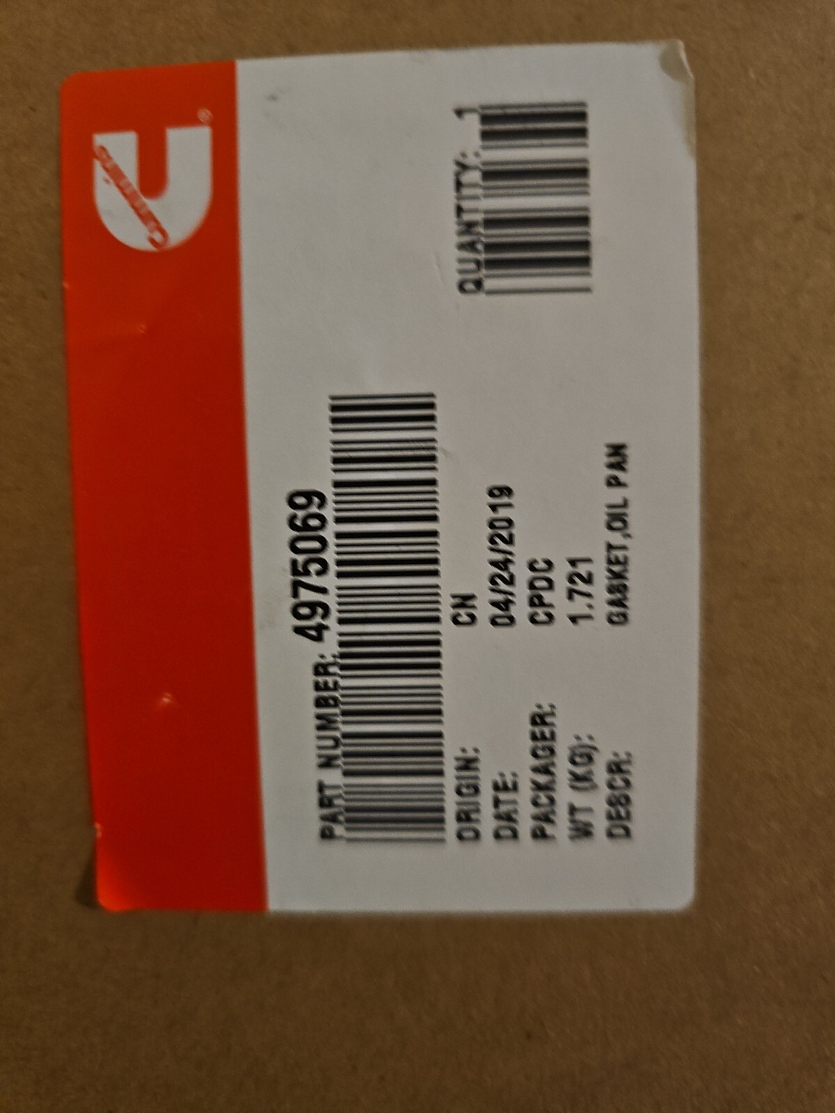 CUMMINS ISX12 Oil Pan Gasket 4975069 | eBay