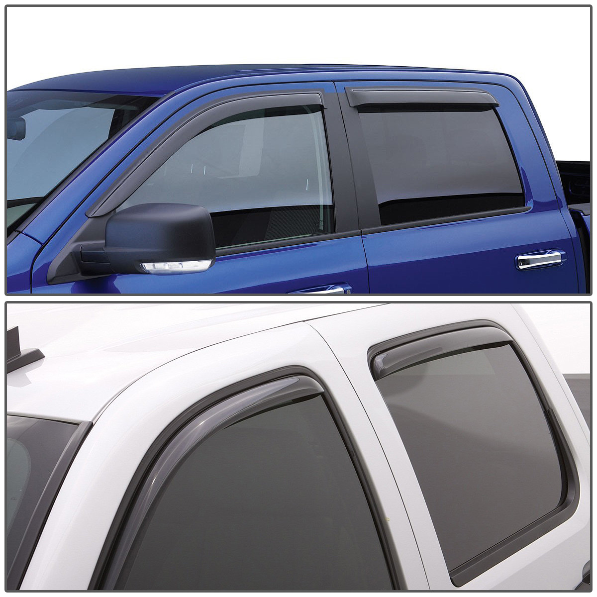 DARK TINTED WINDOW VISOR/WIND DEFLECTOR VENT RAIN SHADE FOR 05-14 ...