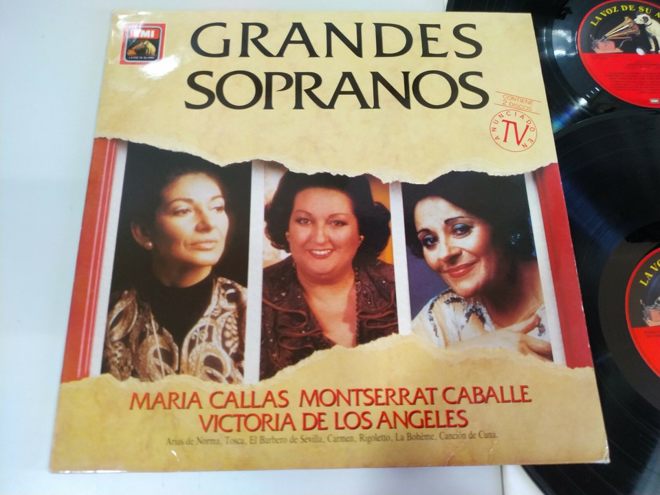 Great Sopranos Maria Callas Caballe Victoria Angeles 2x LP Vinyl 12" VG ...