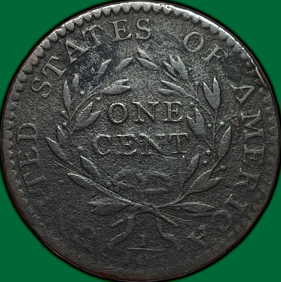 1794 Head of 1794 Liberty Cap Large Cent Very Fine VF+ Coin, Scratched ...