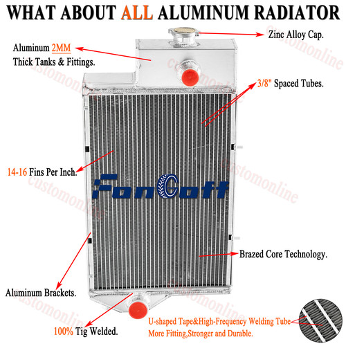 AT20847 4-CORE Tractor Radiator For John Deere JD400 1520 2030 2020 ...