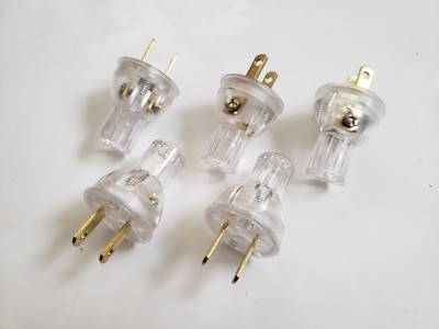 5 Pack Round Vintage Antique CLEAR Electrical Plug Lamp Cord Fan ...