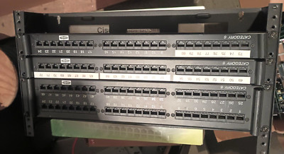 Qty 2 Hubbell P648U Cat6 48-Port Data Universal Patch Panel INCLUDES ...