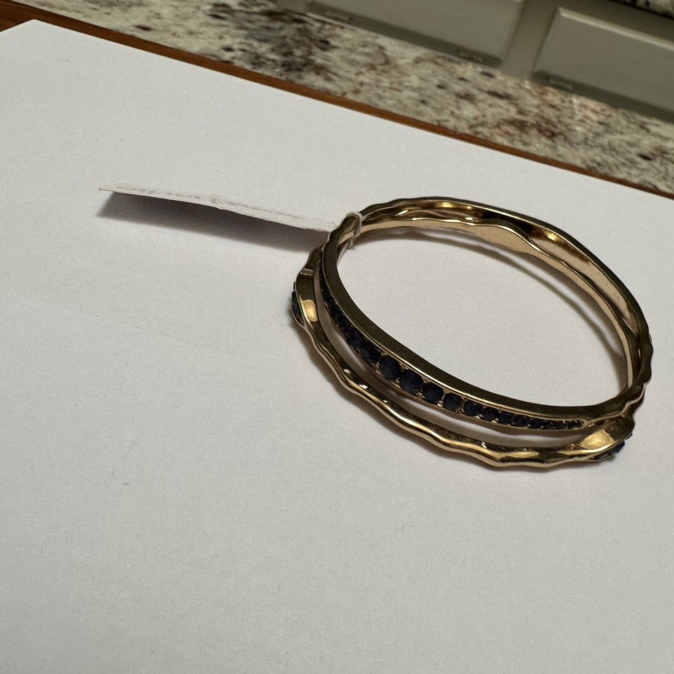 NWT Charming Charlie $13 Gold Tone Costume Bangle Bracelets | eBay