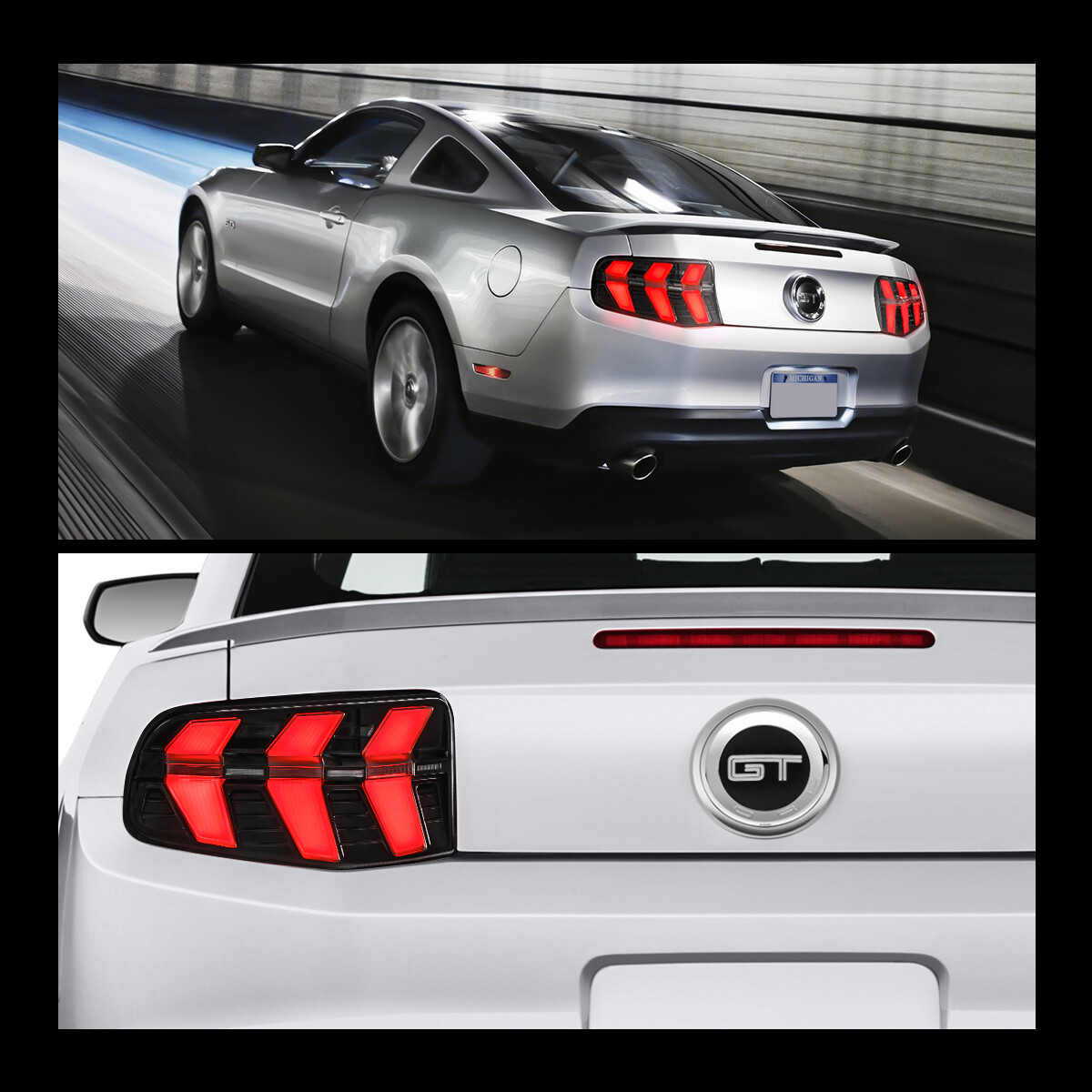 For 2010-2012 2011 Ford Mustang LED Smoke Tail Lights w/Sequential Rear ...