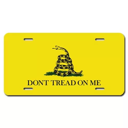 Don't Tread On Me Gadsden Flag Vanity Front License Plate Tag Printed ...
